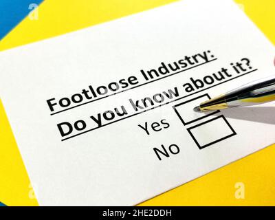 One person is answering question about industry. He thinks the outlook ...