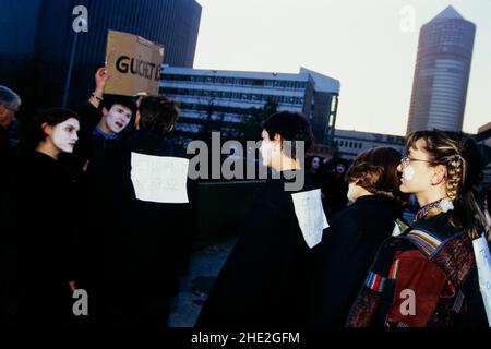 Archives 90ies: Students protest in Lyon, France, 1995 Stock Photo - Alamy