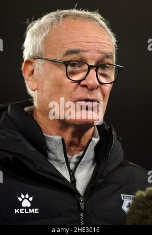 Watford manager Claudio Ranieri following the Emirates FA Cup third ...