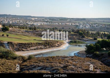 Camposol Golf, golf course from above. Situated within the town of ...