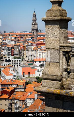 Aerial View of Porto from the Top of Torre dos Clérigos, Porto ...