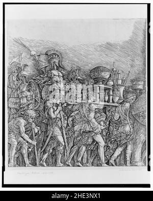 Roman soldiers bearing the trophies in triumph, Mantegna, Andrea, 1431 ...