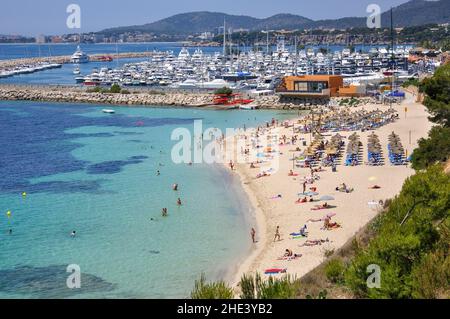 Beach view, Portal Nous / Bendinat, Palma Municipality, Mallorca ...