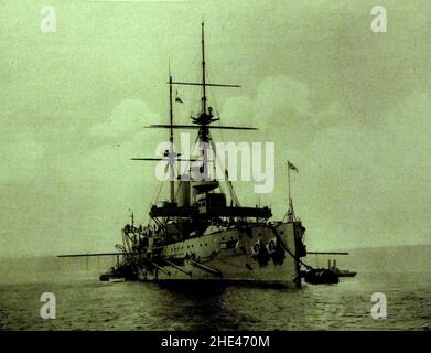 HMS Formidable, battleship of the Royal Navy, launched in 1898 ...