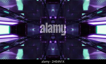 A 3D illustration of a cross shaped enlightened kaleidoscopic pattern ...