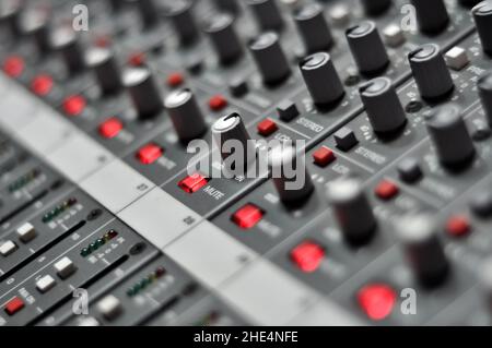 Pro audio mixing pult at a recording studio Stock Photo - Alamy
