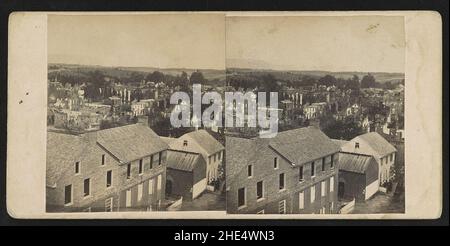 Ruins of Chambersburg, looking west from Market House. The Robin G ...