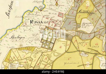 Runsa gård 1707 Stock Photo - Alamy