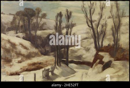 'Road through the Hollow' by Russell Cowles captures a serene rural ...