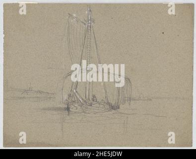 Sailboat loaded with hay Stock Photo - Alamy