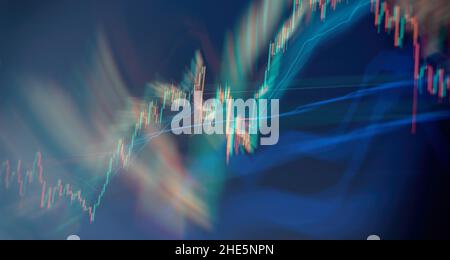 Abstract glowing forex chart interface wallpaper. Investment, trade ...