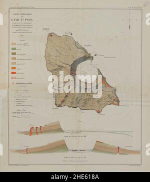 Saint-Paul map 1878 Stock Photo - Alamy