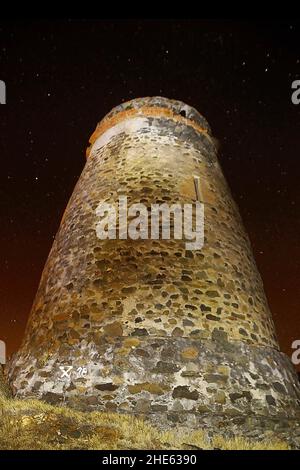 landscape of watch tower in almunecar spain Stock Photo - Alamy