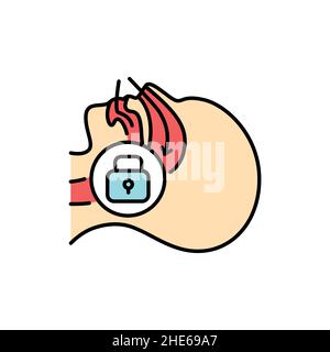 sleep apnea color icon vector illustration Stock Vector Image & Art - Alamy