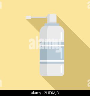 Tonsillitis spray icon flat vector. Tonsil mouth. Bacterial anatomy ...