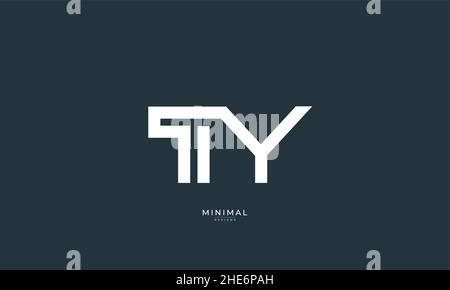 ty t y alphabet letter logo icon combination design with rainbow color ...