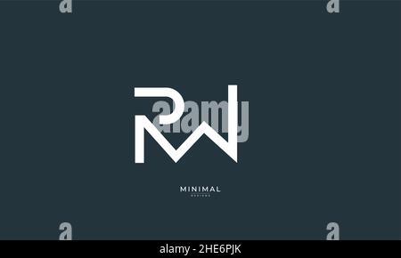 Alphabet letter icon logo RW Stock Vector Image & Art - Alamy