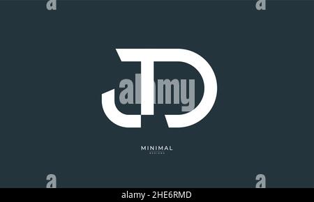 jd j d alphabet letter logo icon combination design with rainbow color ...