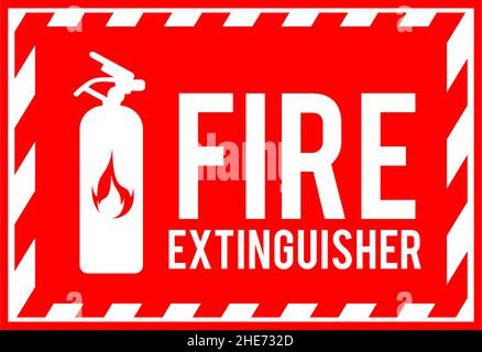 Fire extinguisher label sticker info design template Stock Vector Image ...
