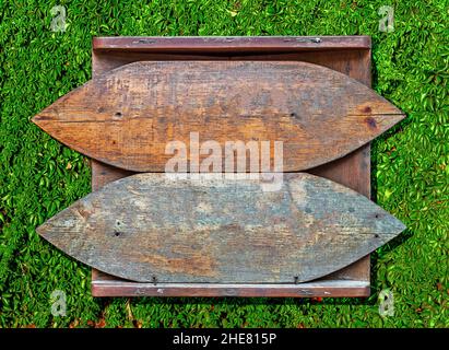 Wooden old sign hanged Stock Photo - Alamy