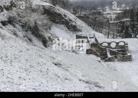 Winter in Serbia: Snow in Kalemegdan fortress, Belgrade Stock Photo - Alamy