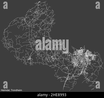 Urban city vector map of Trondheim. Vector illustration, Trondheim map ...