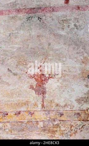 Sala della Sfinge (Sphinx Room) - Fresco of a bird on a branch - Domus ...