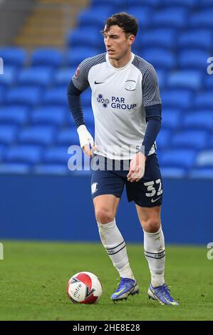 Josh Earl #3 of Preston North End in action during the game Stock Photo ...