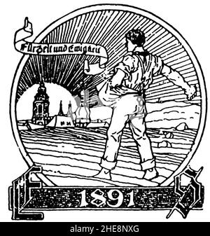 Salzer logo 1891 Stock Photo - Alamy