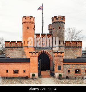 Fort Friedrichsburg brick fortress in Kaliningrad, frontal view Stock ...