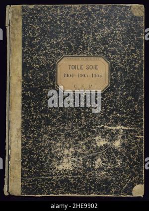 Sample Book, Fabrique de Registres Toile Soie 1904 - 1905 - 1906 ...