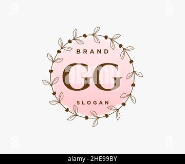 GG feminine logo. Usable for Nature, Salon, Spa, Cosmetic and Beauty ...