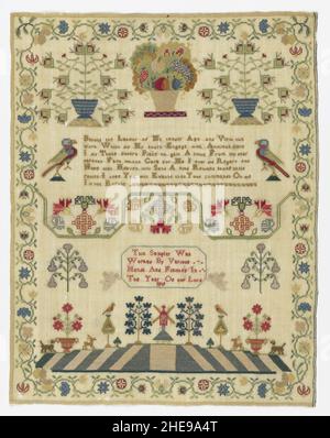 Sampler (England), 1819 Stock Photo - Alamy