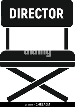 Director chair icon. Simple illustration of director chair vector icon ...