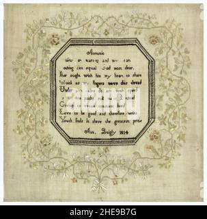 Sampler (USA), 1814 Stock Photo - Alamy