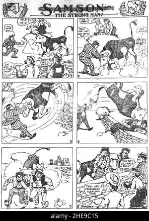 Samson the Strong Man 1905-07-08 Stock Photo - Alamy