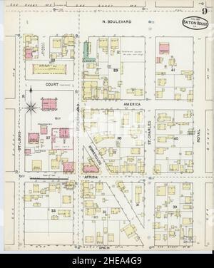 Map of the Parish of East Baton Rouge, Louisiana Stock Photo - Alamy