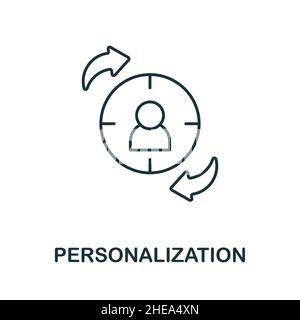 Personalization icon. Simple element from content marketing collection ...