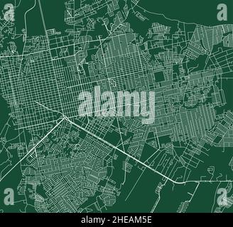Porto Velho map city poster, horizontal background vector map with ...
