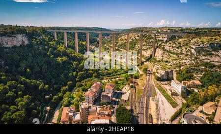 Beautiful View of Modica City Center frome Above, Ragusa, Sicily, Italy ...