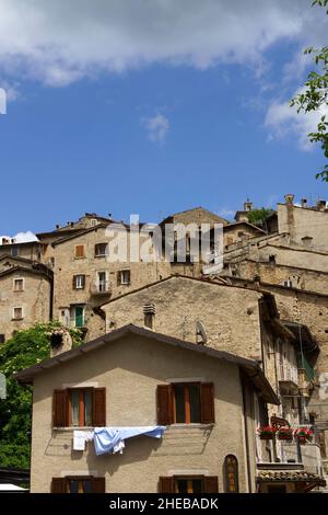 View of Scanno, L Aquila province, Abruzzo, Italy, historic town Stock ...
