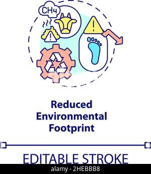 REDUCE icon as concept of reduced environmental impact Stock Vector ...