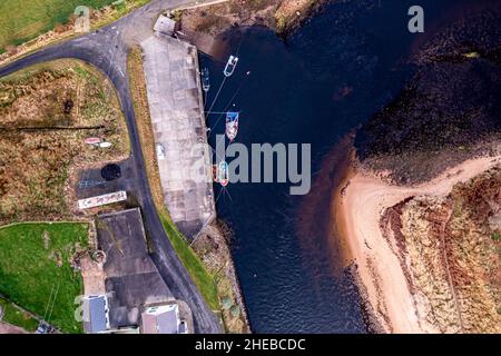 Aerial view of the village Inver in County Donegal - Ireland Stock ...