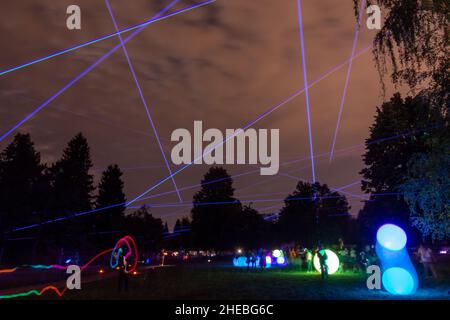 Night light show in Vrana Park, Sofia, Bulgaria Stock Photo - Alamy