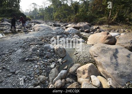 Riverbed Neora in Kalimpong district. West Bengal, India Stock Photo ...