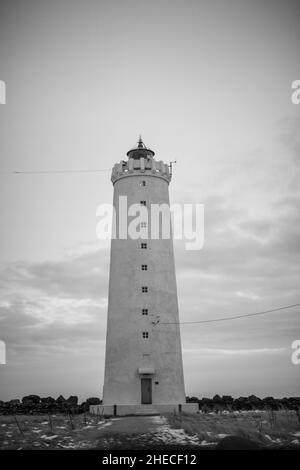 Reykjavík Iceland The Grótta Beach lighthouse is close enough to ...