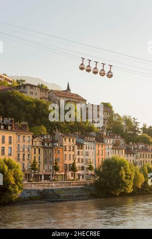 France, Isere, Grenoble, the banks of the Isere, the Saint Laurent ...