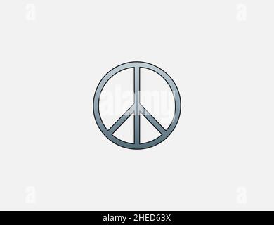 Pacifism poster with peace, love and disarmament symbols. Vector ...