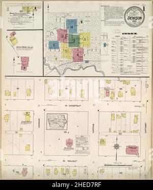 Map of Denison, Crawford County, Iowa , Denison Iowa, Maps Norman B ...