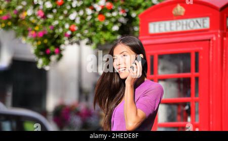 England, London, Call Girl Calling Cards in Telephone Box Stock Photo ...